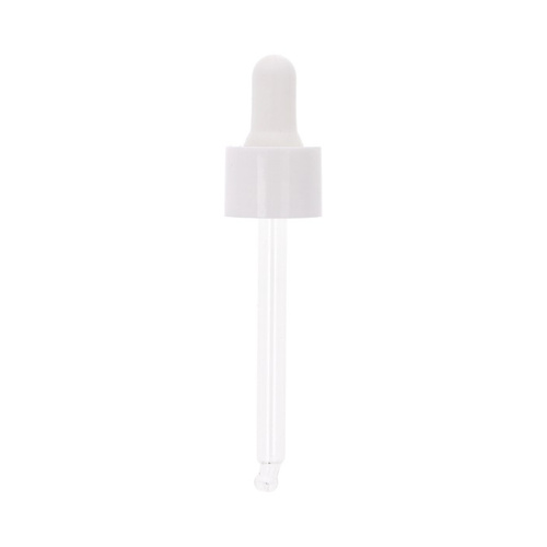 White dropper PP DIN 18, white TPE bulb, glass tube 78 mm | Online ...