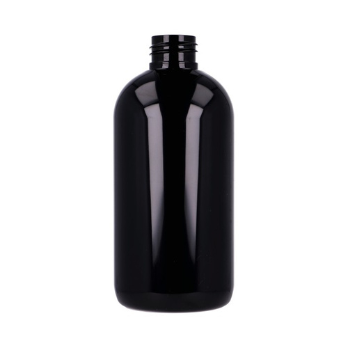 Black bottle boston round, 250 ml PET, 24/410 | Online store Caps&Jars